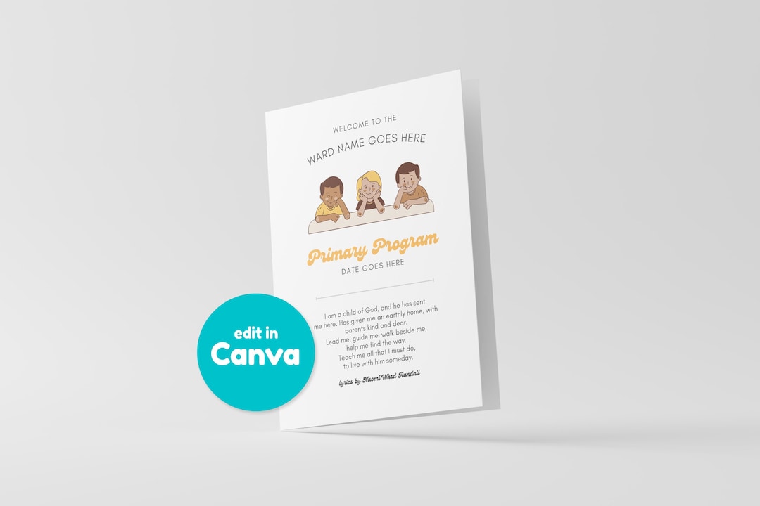 LDS Primary Program Cover LDS Primary Singing Time Choose the Right LDS ...