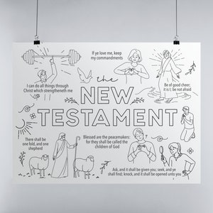 GIANT LDS Youth Coloring Poster 2023 Come Follow Me New Testament LDS ...