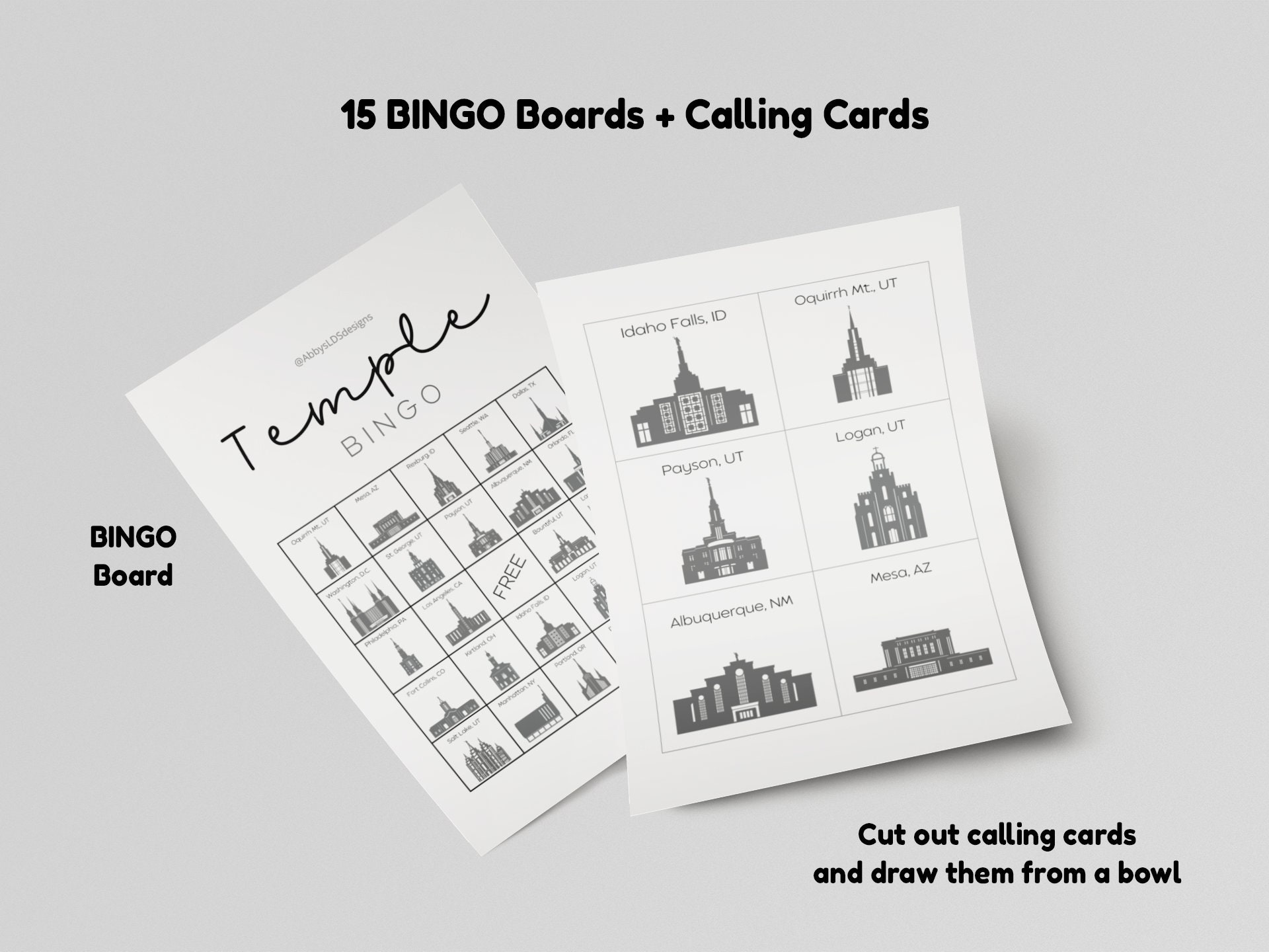 LDS Temple Singing Time BINGO LDS Printable General Conference ...