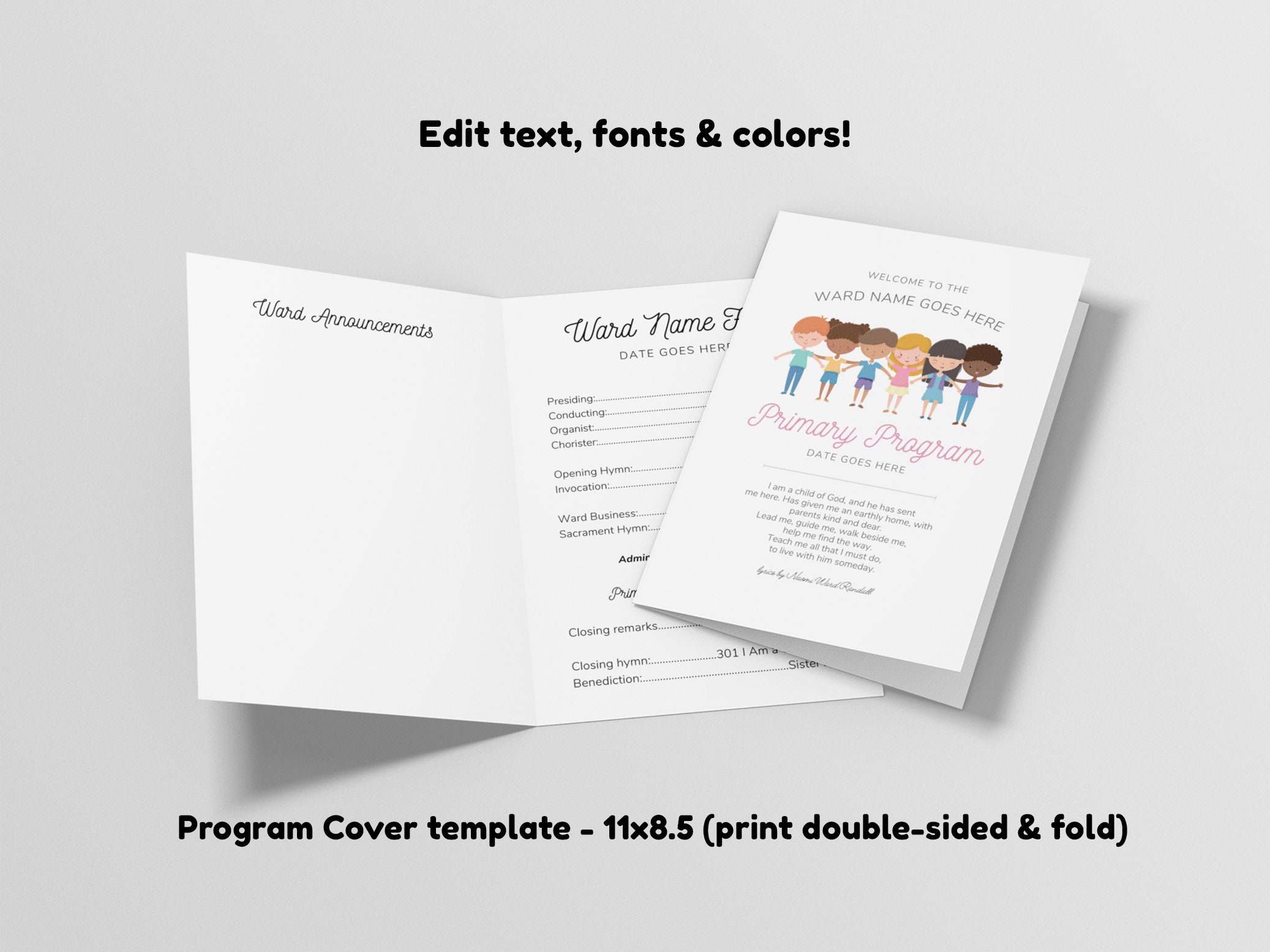 LDS Primary Program Bundle LDS Primary Singing Time Choose the Right ...