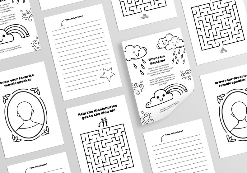 LDS General Conference Packet 2024 Junior Primary Conference Activity ...