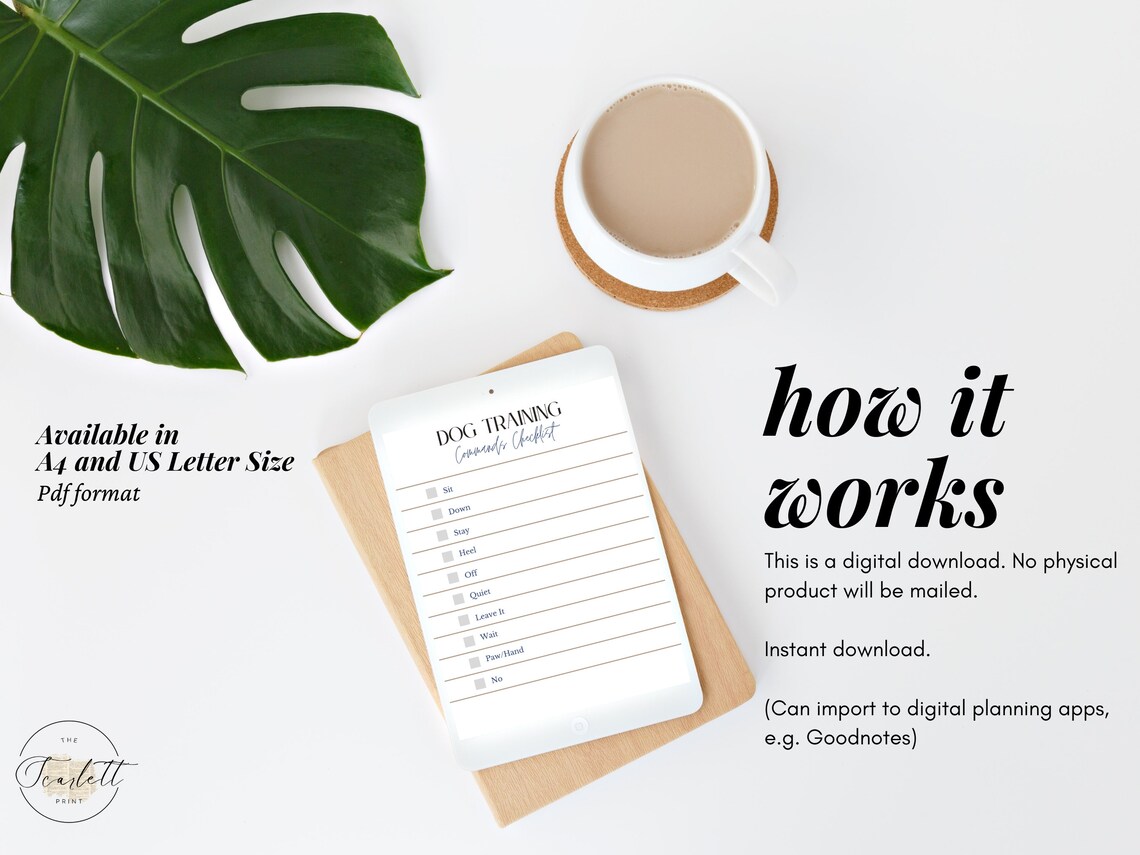 Dog Training Command List Checklist Digital Printable - Etsy