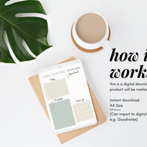 Digital and Instant Printable Weekly and Daily Planner and Organizer ...