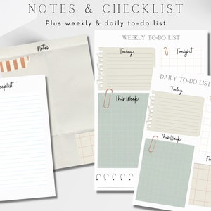 Digital and Instant Printable Weekly and Daily Planner and Organizer ...
