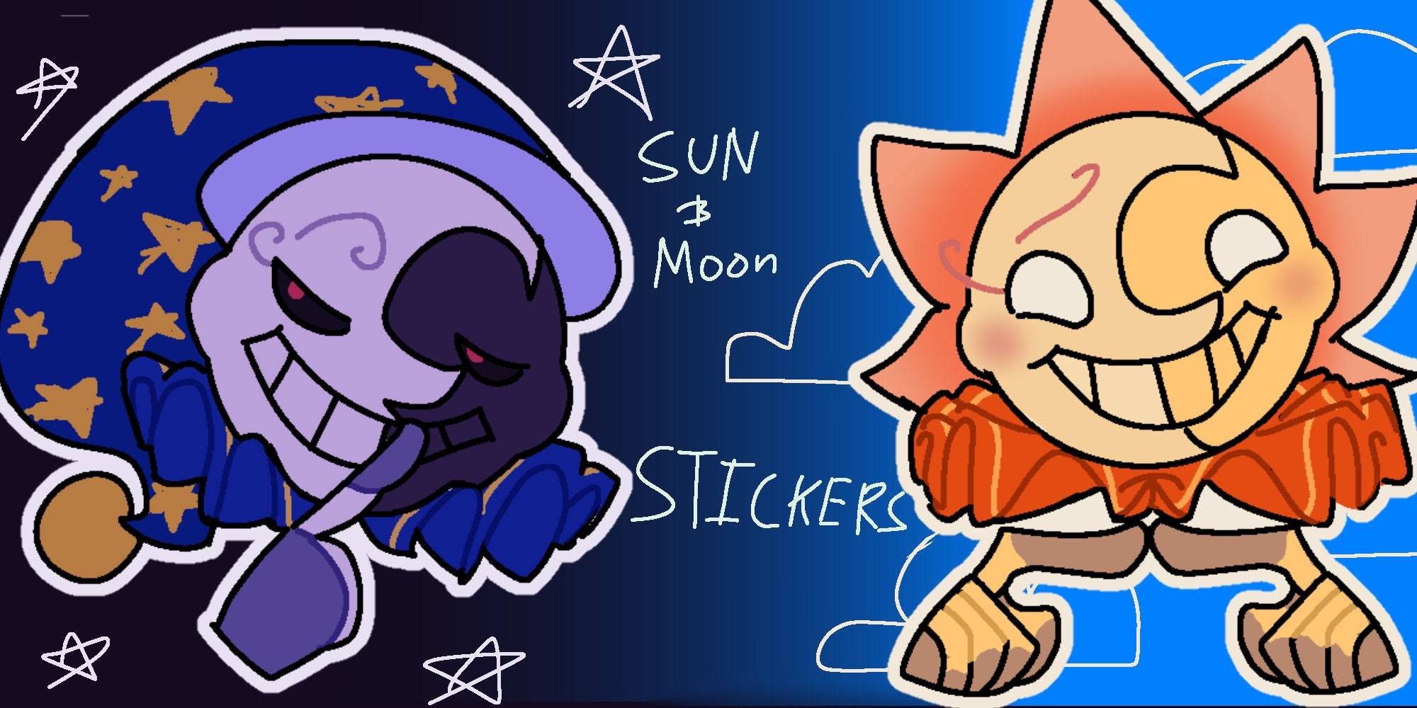 FNAF Sun and Moon Sticker Sheets - Etsy