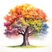 Rainbow Tree Clipart, Colorful Tree Images, 10 Watercolor Clip Art ...