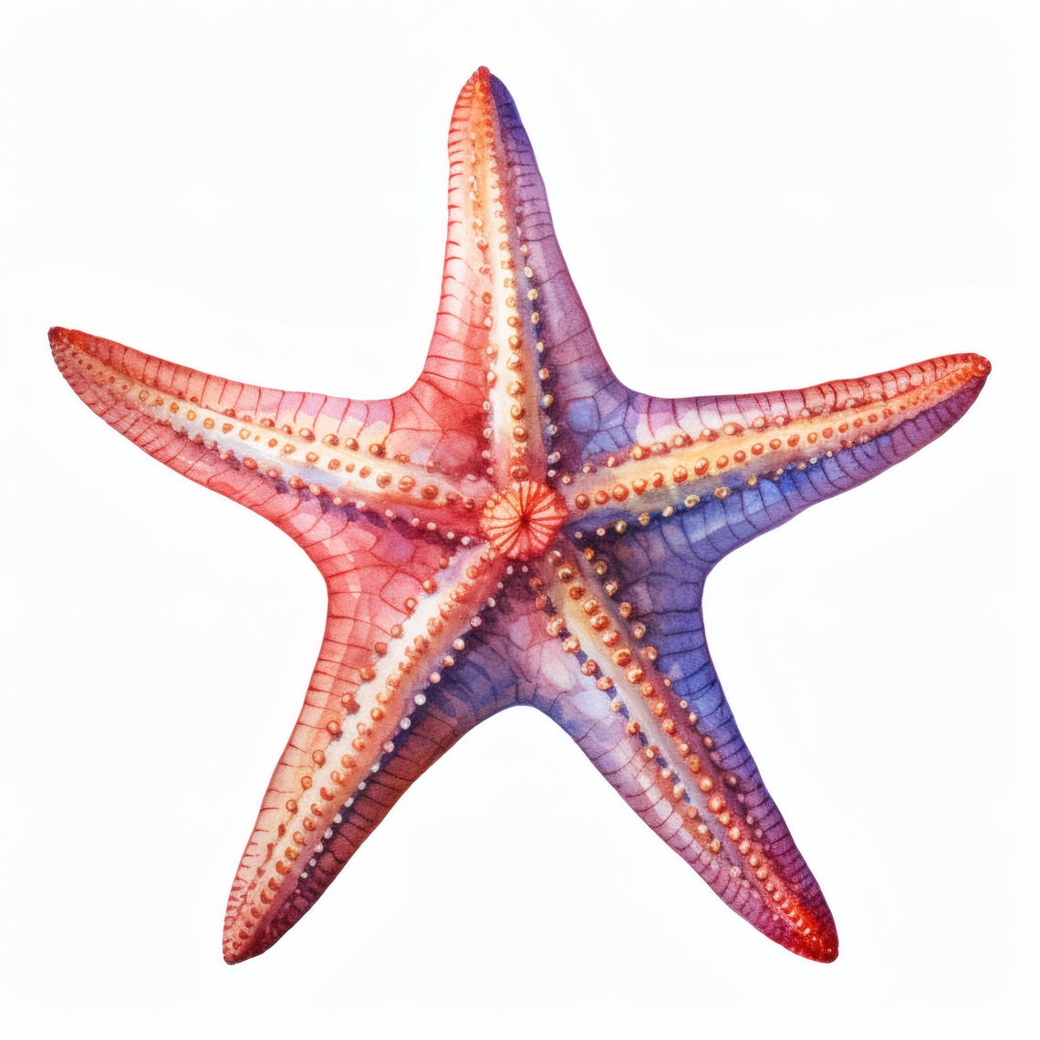 Starfish Clipart, Ocean Sea Star Images, 10 Watercolor Clip Art ...