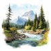 10 Canadian National Park, Banff National Park JPG, Watercolor Clipart ...