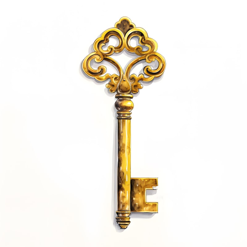 Skeleton Key Clipart - Etsy