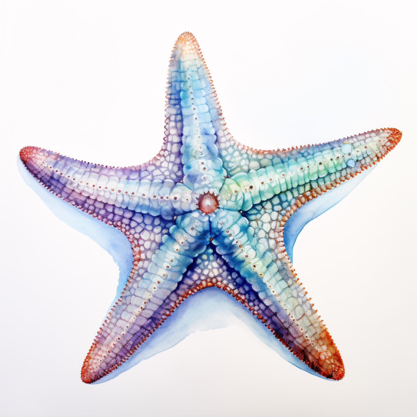 Starfish Clipart, Ocean Sea Life Images, 10 Watercolor Clip Art ...