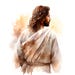 Jesus Christ Clipart, Back View of Jesus Images, 10 Watercolor Clip Art ...