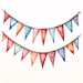 Watercolor Bunting Clipart: Party Flags, Garland (printable Jpgs) - Etsy