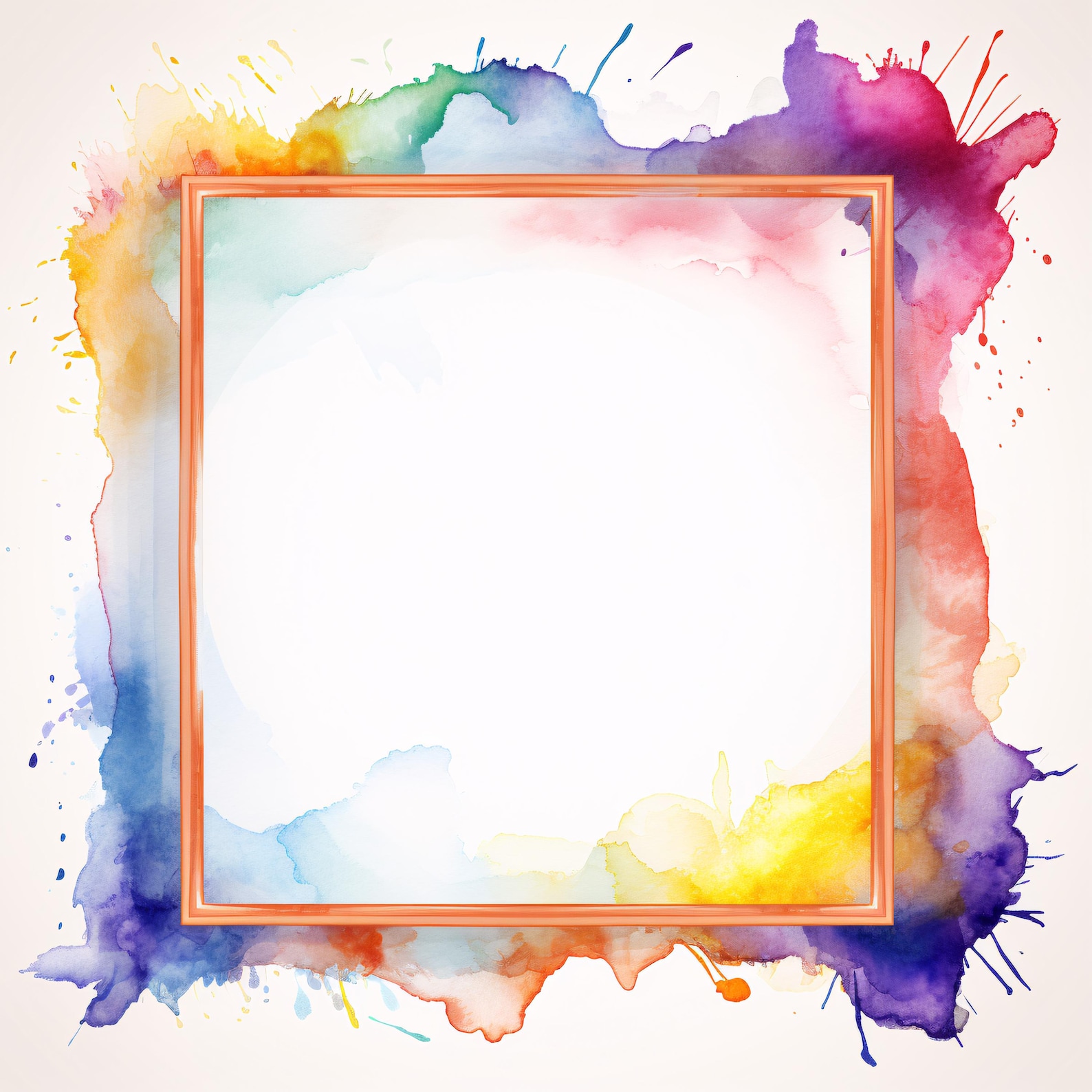 Watercolor Frame Clipart, Colorful Border Images, 10 Watercolor Clip ...