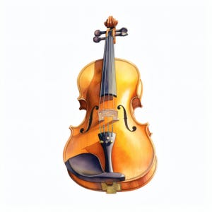 Violin Clipart, Classical Music Instrument Images, 10 Watercolor Clip ...