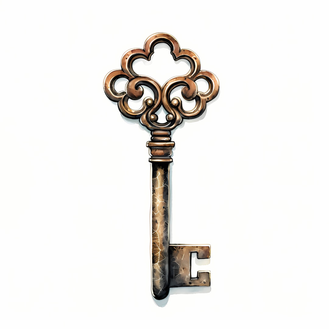 Vintage Key Clipart, Antique Keys Images, 10 Watercolor Clip Art ...