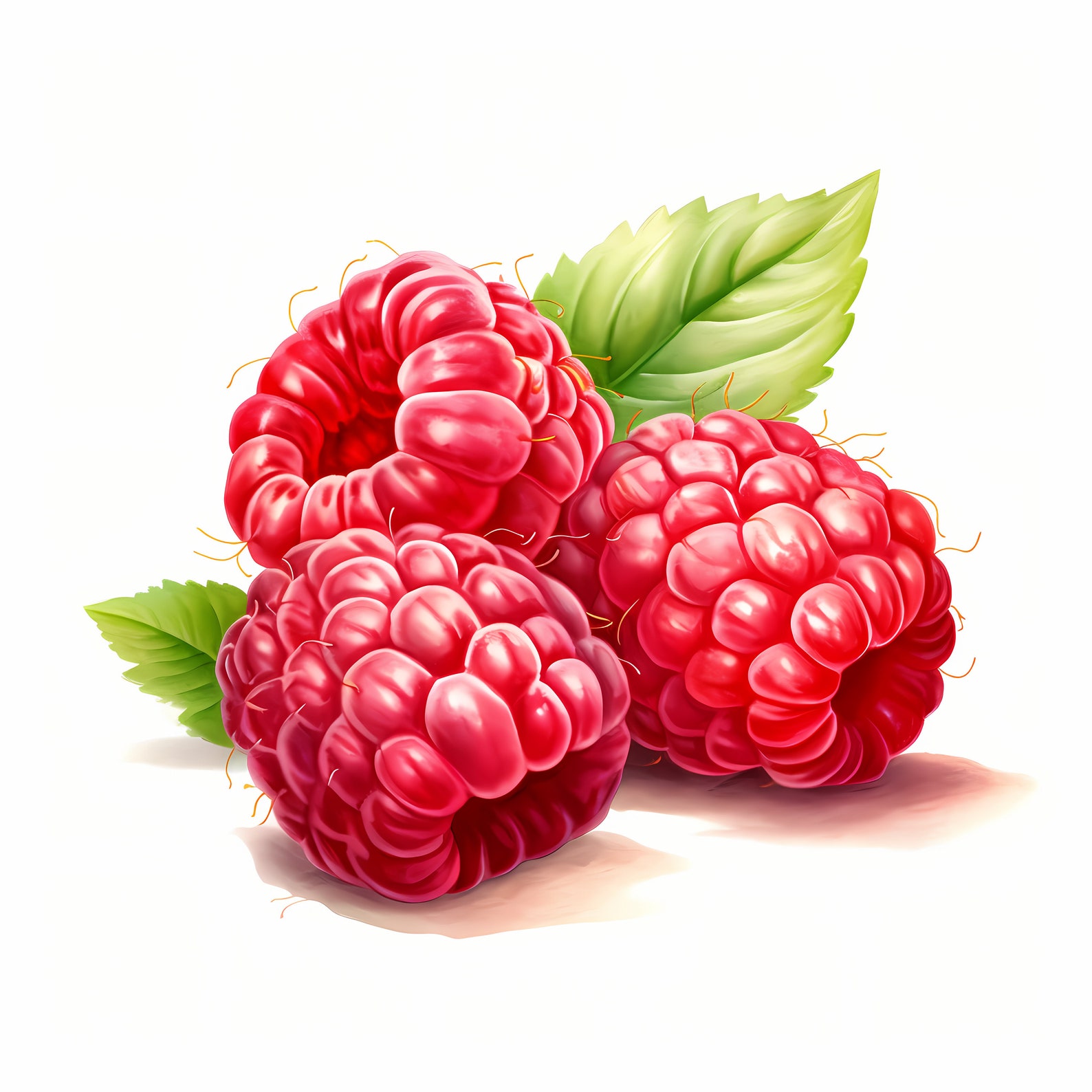 Raspberry Fruit Clipart, Raspberries Images, 10 Watercolor Clip Art ...