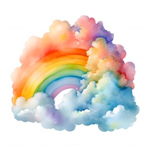 Rainbow Clipart, Pastel Rainbow Images, 10 Watercolor Clip Art ...