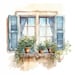 Mediterranean Window Clipart, Exterior Windows Images, 10 Watercolor ...
