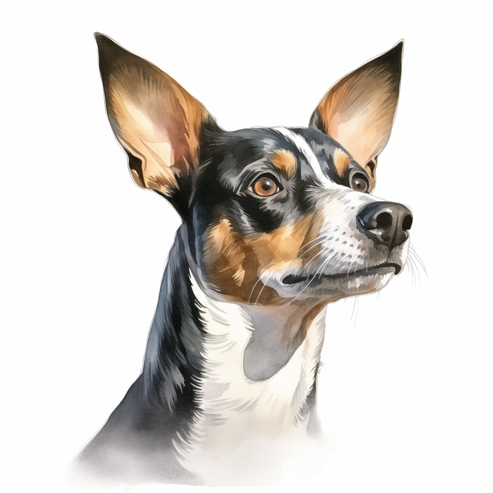 Rat Terrier Clipart, Rat Terrier Dog Images, 10 Watercolor Clip Art ...