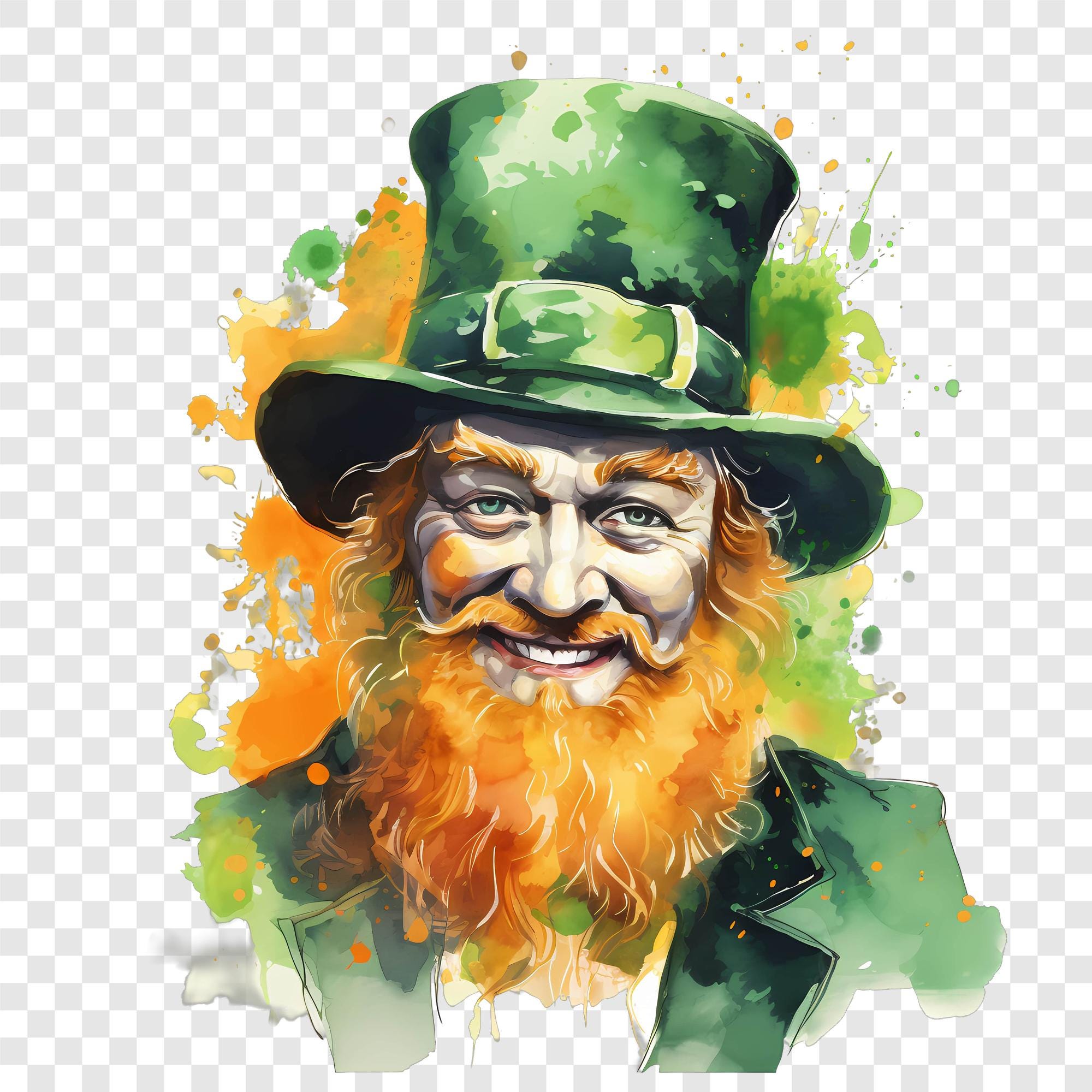 9 PNG Leprechaun Clipart, Irish Character Images, Watercolor Clip Art ...