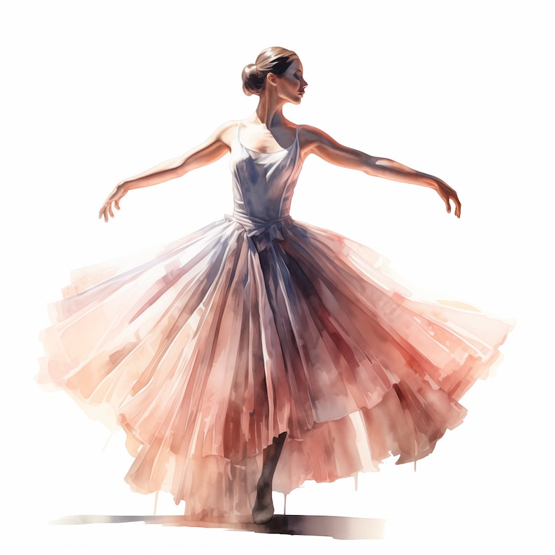 Ballet Dancer Clipart, Ballerina Images, 10 Watercolor Clip Art ...