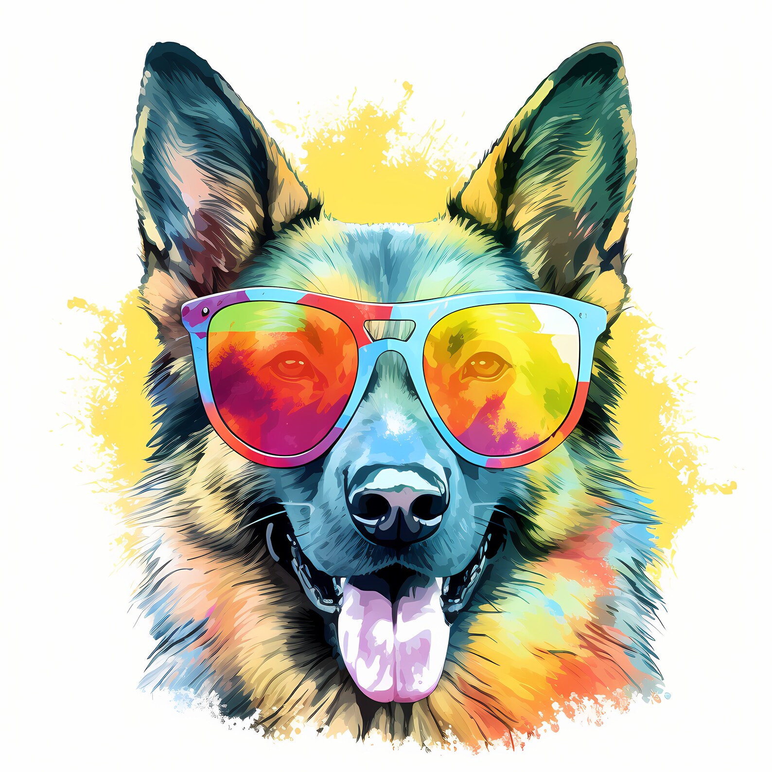 German Shepherd Clipart, Cool Dog Images, 10 Watercolor Clip Art ...