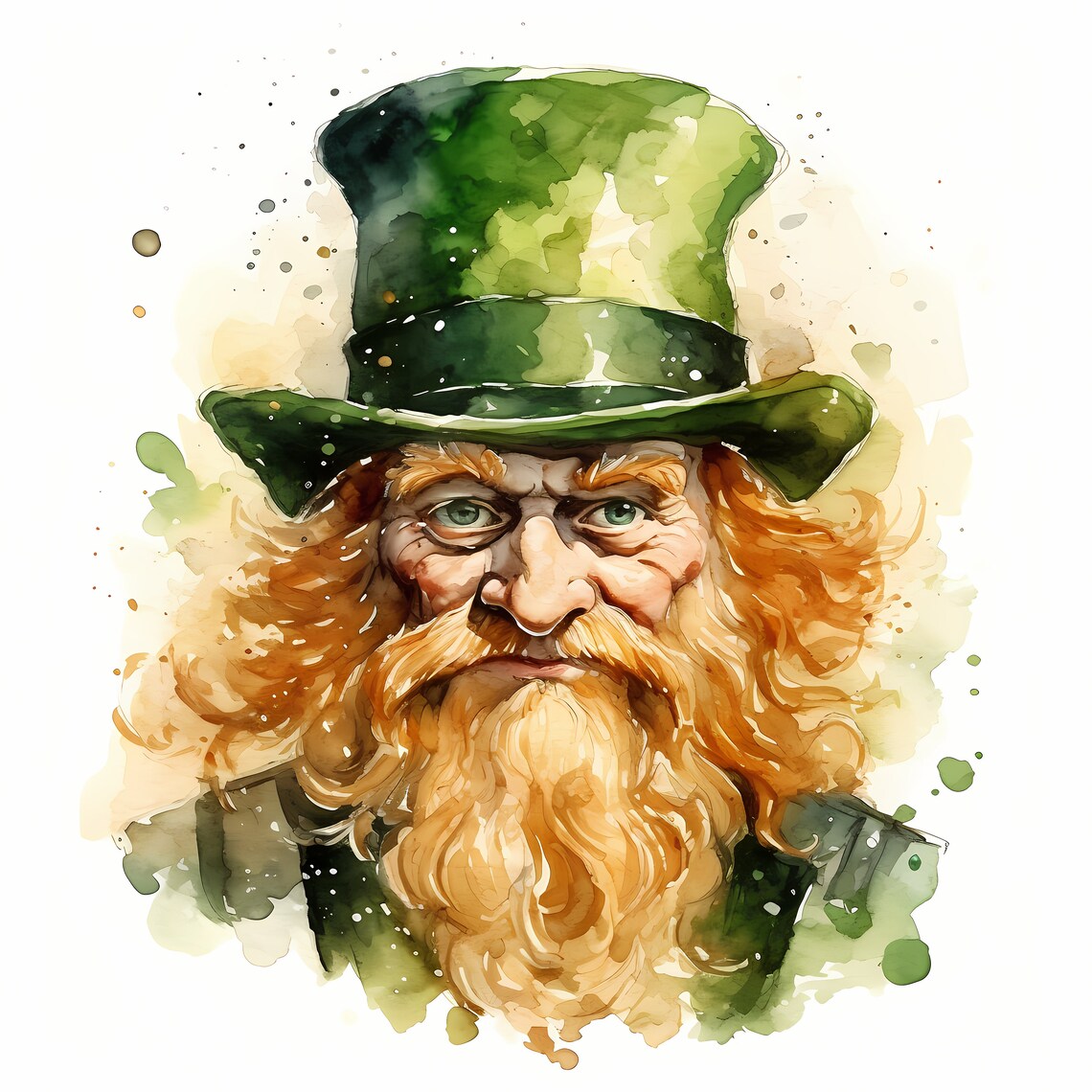 Watercolor Leprechaun Clipart: St Patrick's Day Images (jpgs ...