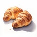 Croissants Clipart, Tasty French Dessert Images, 10 Watercolor Clip Art ...