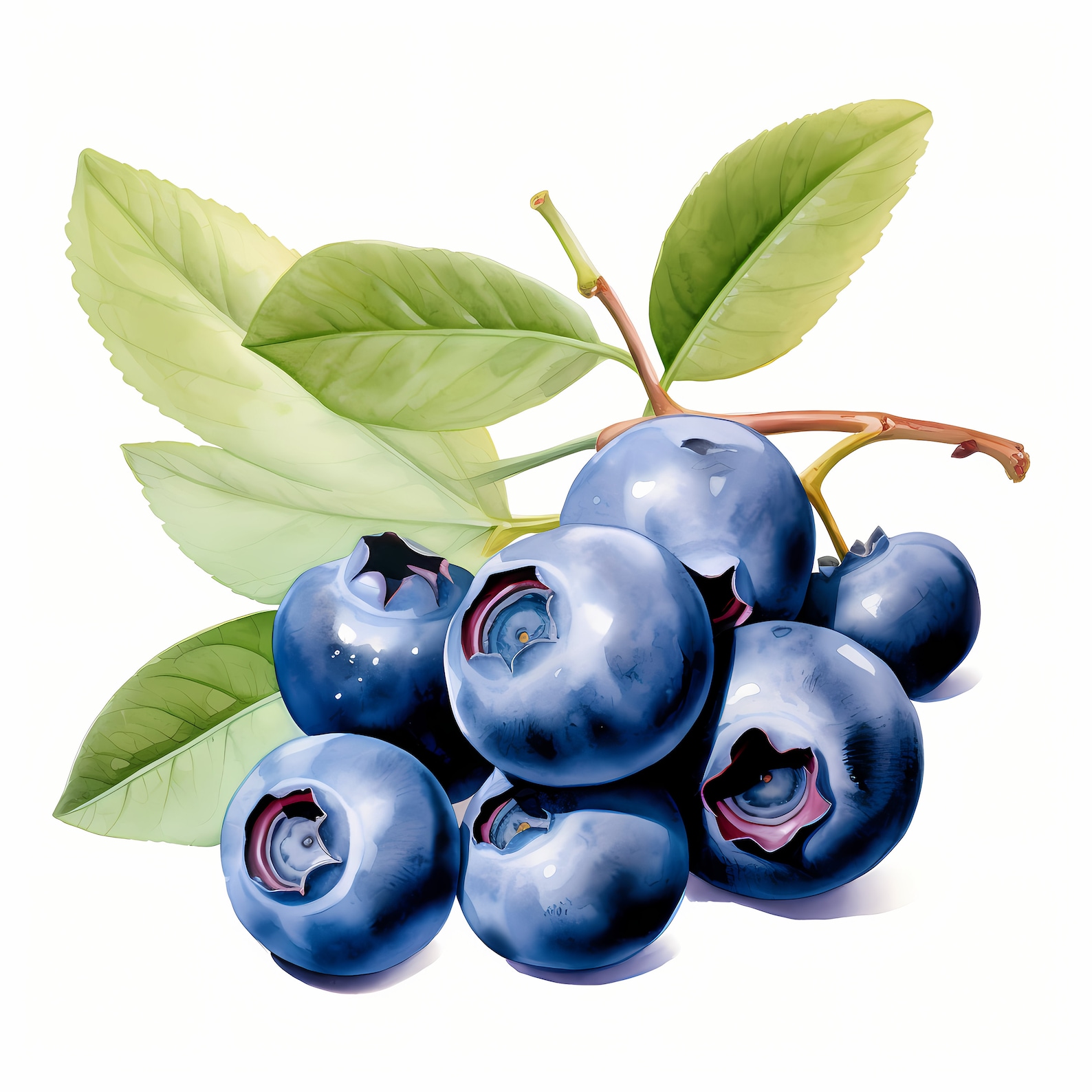 Blueberry Clipart, Blueberries Images, 10 Watercolor Clip Art ...