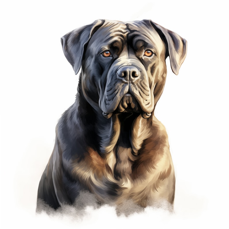 10 Cane Corso, Dog Clipart, Cane Corso Italiano JPG, Watercolor Clipart ...