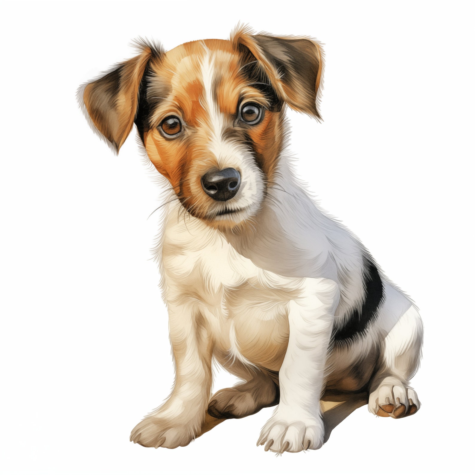 Jack Russell Terrier Clipart, Russell Terrier Images, 10 Watercolor ...
