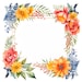 Flower Frame Clipart, Floral Border Images, 10 Watercolor Clip Art ...