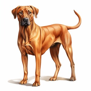 Rhodesian Ridgeback Watercolor Clipart: Dog Breed Art (jpgs, Commercial ...