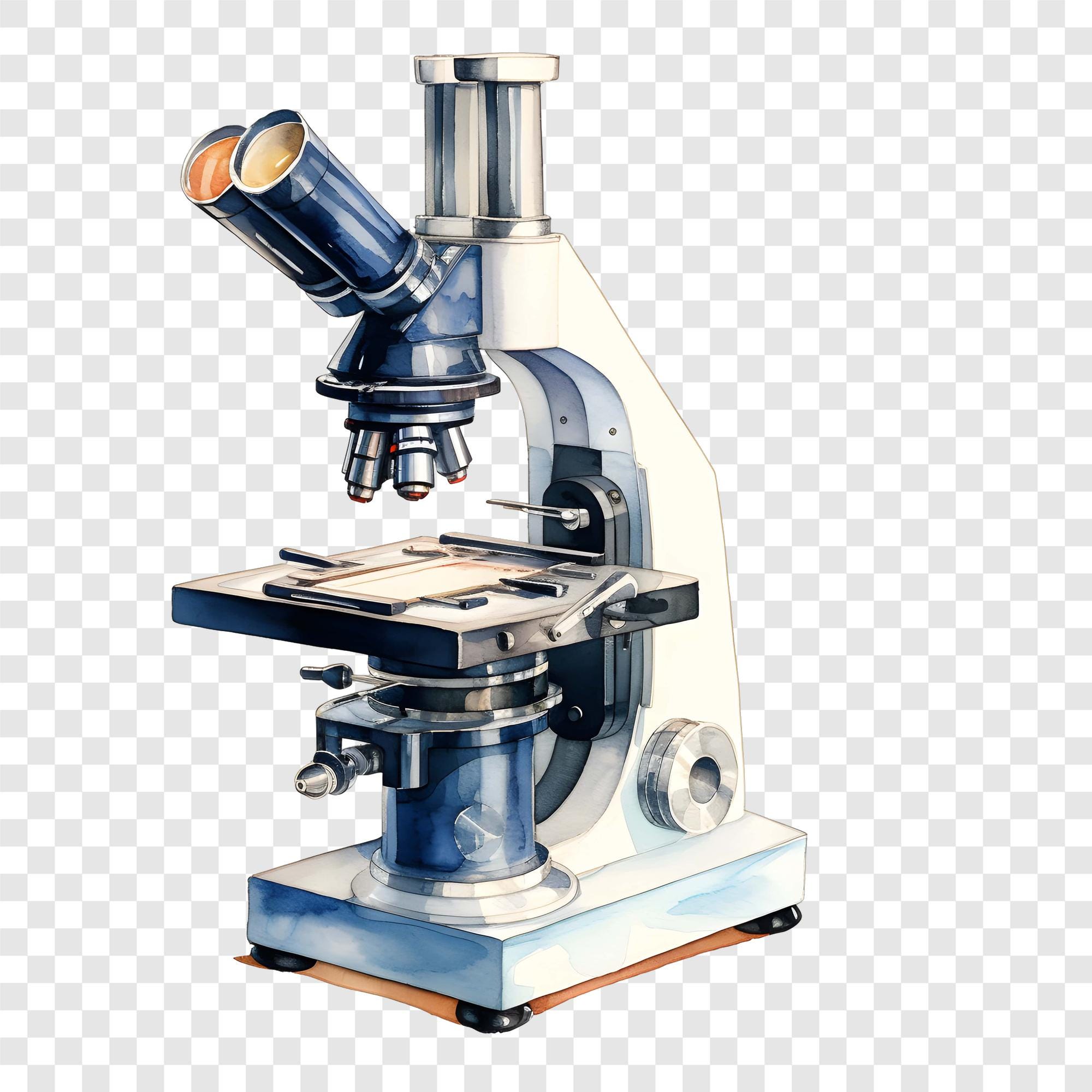 10 PNG Microscope Clipart, Science Lab Equipment Images, Watercolor ...