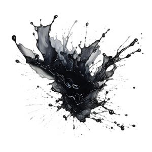 Black Splash Clipart, Black Ink Splashes Images, 10 Watercolor Clip Art ...