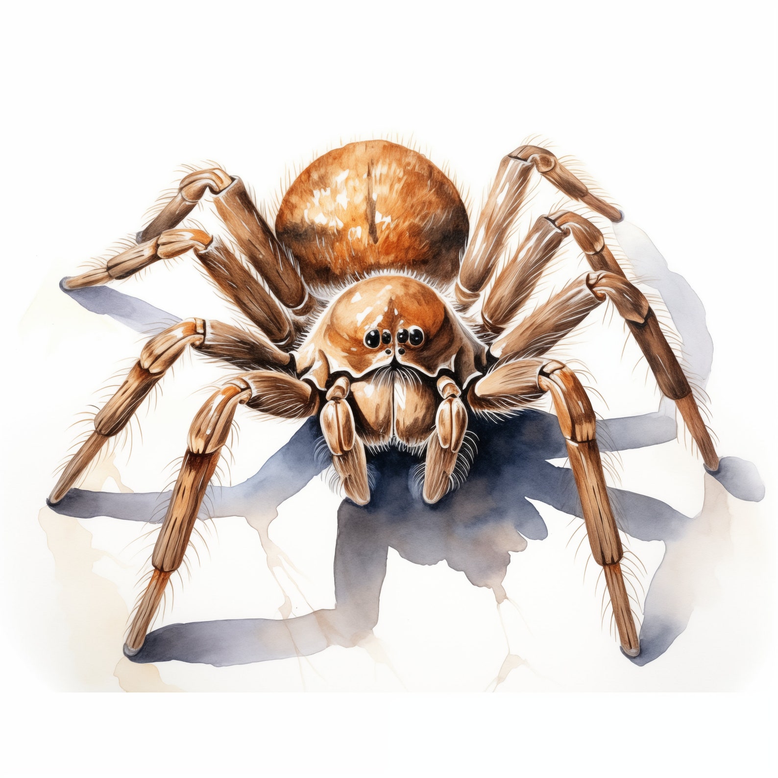 Spider Clipart, Arachnid Bugs Images, 10 Watercolor Clip Art, Printable ...