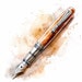 Vintage Pen Clipart, Vintage Fountain Pens Images, 10 Watercolor Clip ...