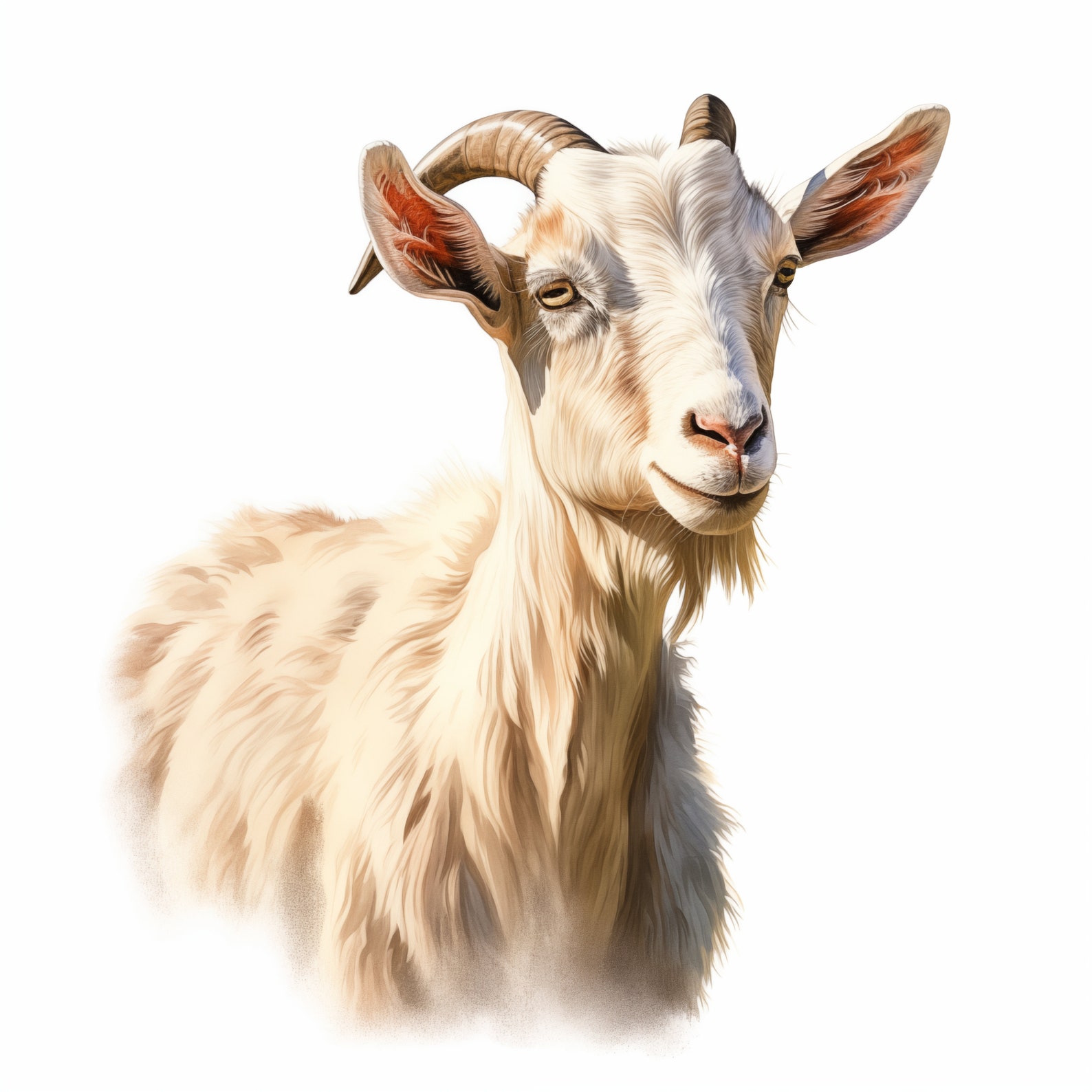 Farm Goat Clipart, Farmyard Goat Images, 10 Watercolor Clip Art ...