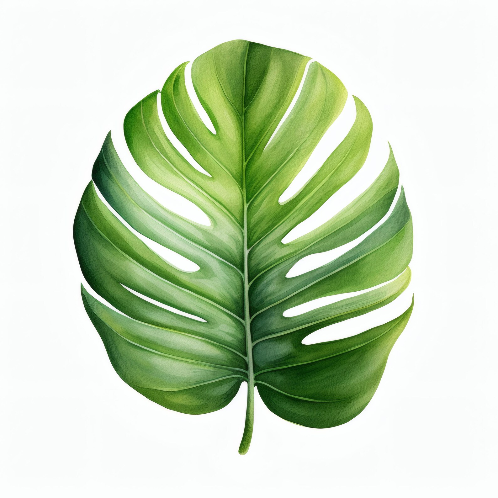 Monstera Leaf Clipart, Tropical Plant Images, 10 Watercolor Clip Art ...