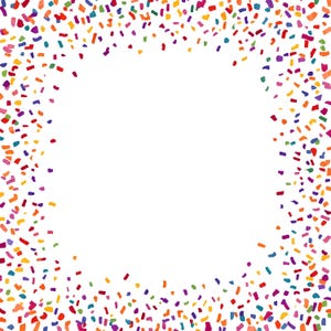 Confetti Frame Clipart, Party Border Images, 10 Watercolor Clip Art ...