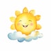 Happy Sun Clipart, Smiling Suns Images, 10 Watercolor Clip Art ...