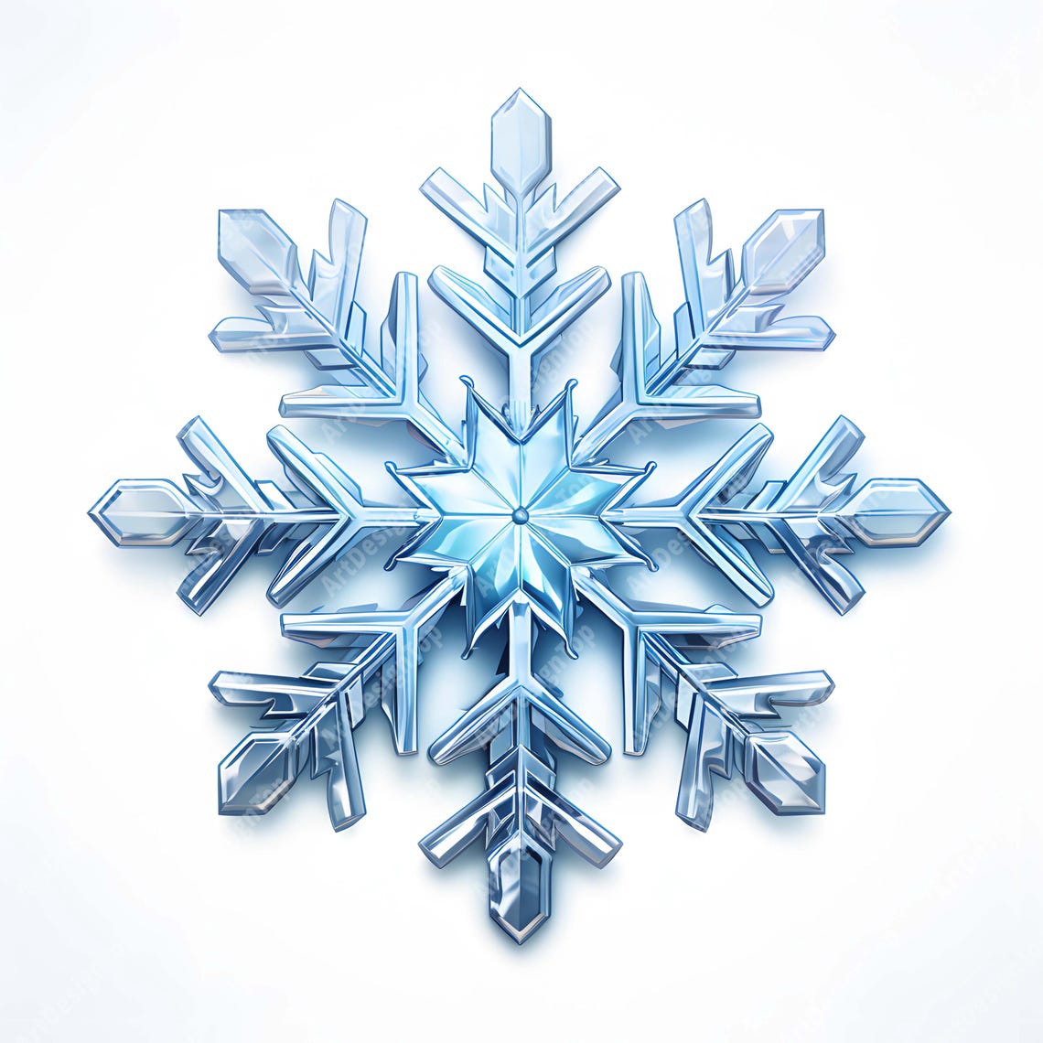 Watercolor Snowflake Clipart: Christmas Snow Flakes, Printable Jpgs ...