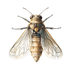 Cicada Clipart, Insect Images, 10 Watercolor Clip Art, Printable Jpgs ...
