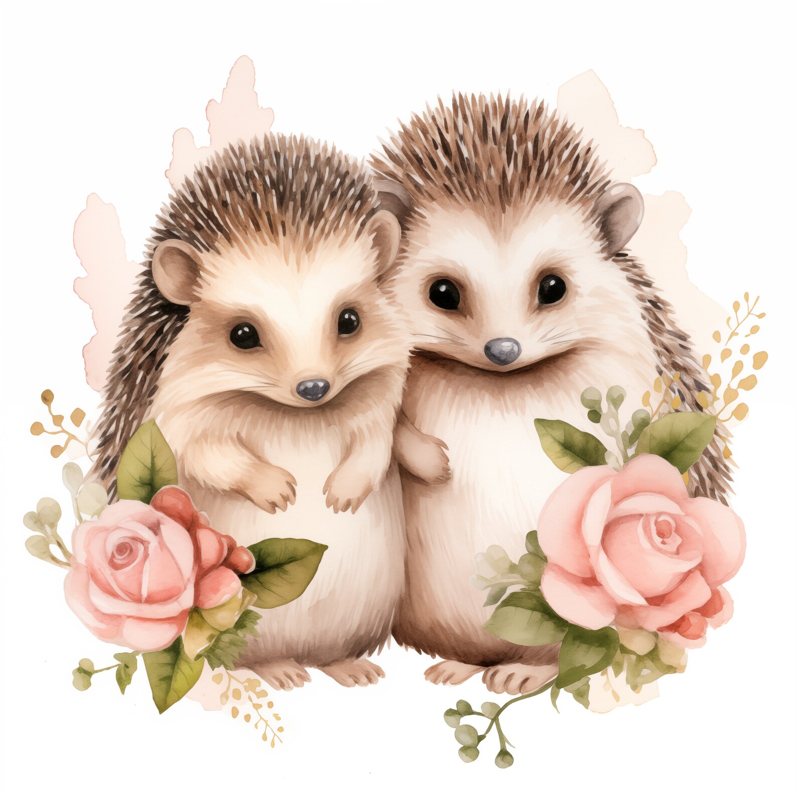 Animal Couple Clipart, Romantic Animals Images, 20 Watercolor Clip Art ...