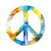 Watercolor Peace Sign Clipart: Rainbow Peace Symbol Images (jpgs ...