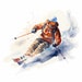 Watercolor Skiing Clipart: Winter Sports JPG Images (digital Download ...