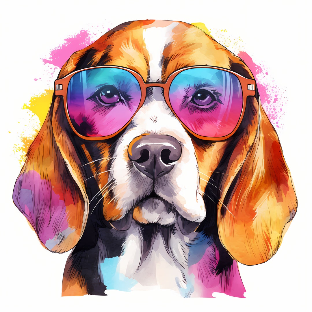10 English Beagle, Cool Dog, Beagle JPG, Scent Hound, Watercolor ...