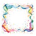 Watercolor Confetti Frame Clipart: Colorful Border Images (jpgs) - Etsy