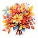 Autumn Leaves Clipart, Fall Leaves Bouquet Images, 10 Watercolor Clip ...