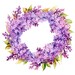 Watercolor Lilac Wreath Clipart: Wedding Flower Images (JPG, Commercial ...